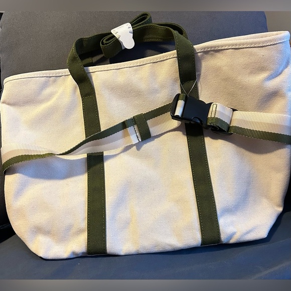 DSW | Bags | Canvas Tote Bag With Green Accents From Dsw | Poshmark